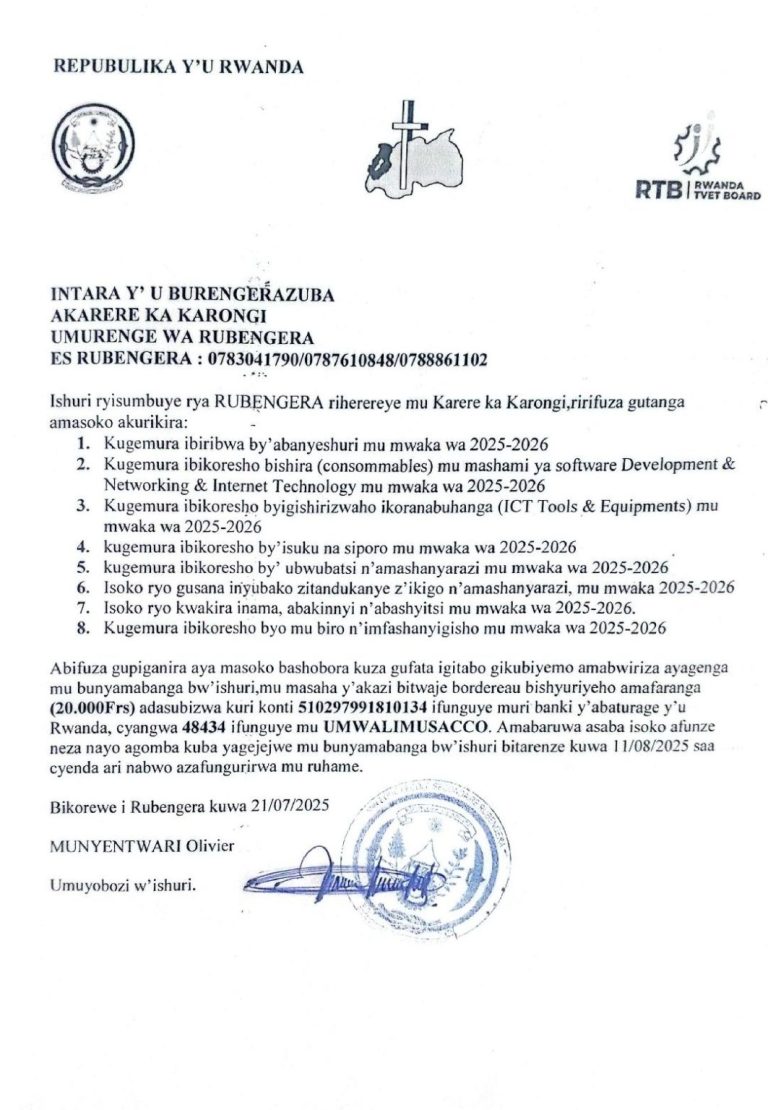 ES RUBENGERA: Isoko ryo kugemura ibikoresho by’ubwubatsi n ...